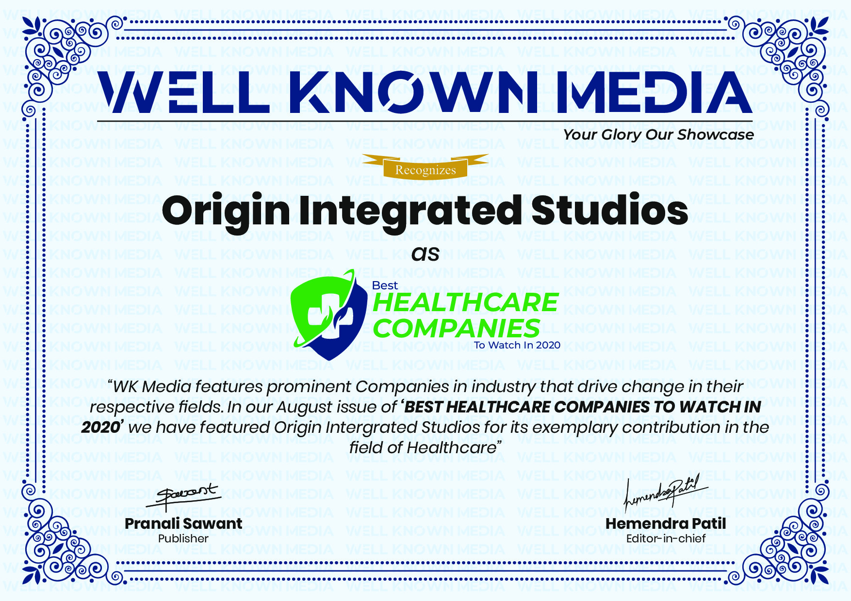 Well Known Media Best Healthcare Companies To Watch In 2020 - Origin Integrated Studios
