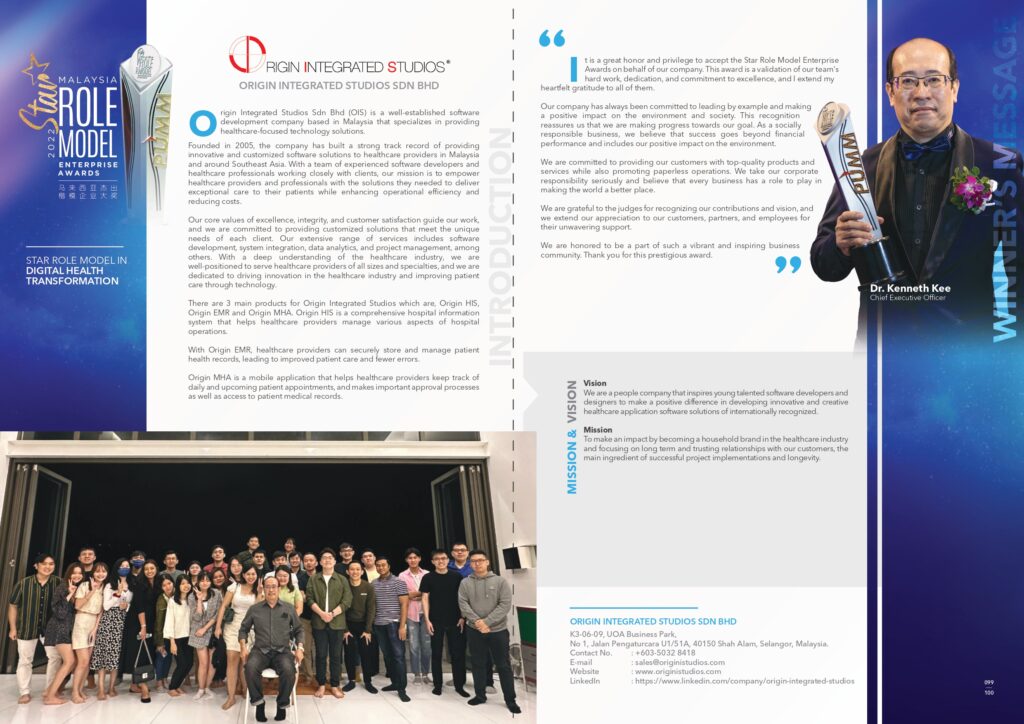 Malaysia Role Model Enterprise Awards 2022 – Star Role Model in Digital Health Transformation ...